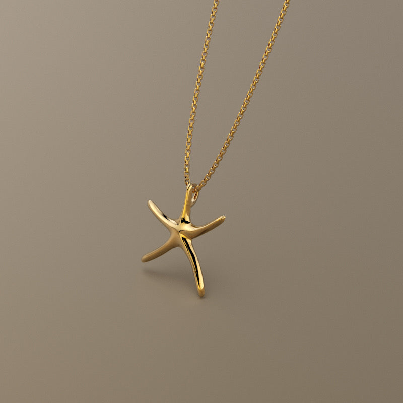 Gold 750 Sea star pendant large – Galapagos Jewelry